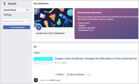 How to Use Facebook Collections to Manage Curated Content : Social ...