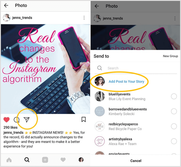 How To Reshare An Instagram Post To Your Instagram Stories Social 
