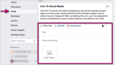 How to Use Facebook Group Units to Organize Your Content : Social Media ...