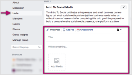 How to Use Facebook Group Units to Organize Your Content : Social Media ...