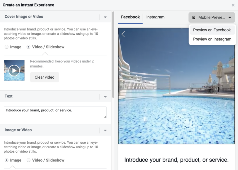 How to Use Instant Experiences on Facebook and Instagram : Social Media ...