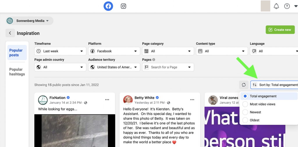 Using Creator Studio Inspiration Hub for Instagram and Facebook Post ...
