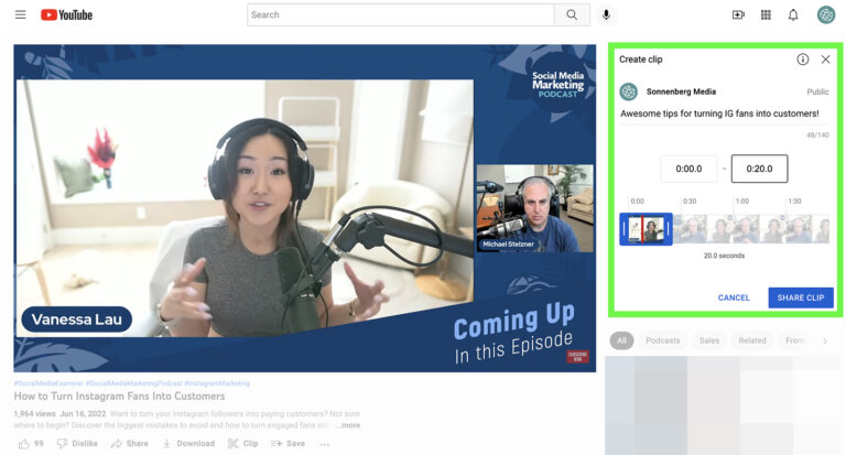How to Make YouTube Clips : Social Media Examiner