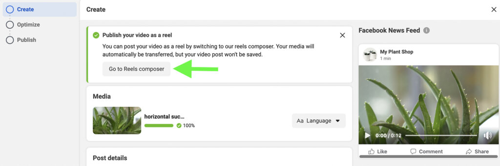 Using Creator Studio to Make and Schedule Facebook Reels : Social Media ...