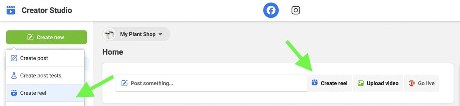 Using Creator Studio to Make and Schedule Facebook Reels : Social Media ...