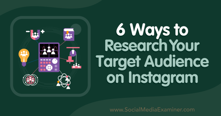 6 Ways to Research Your Target Audience on Instagram : Social Media ...