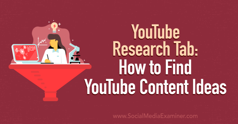 YouTube Research Tab: How to Find YouTube Content Ideas : Social Media ...