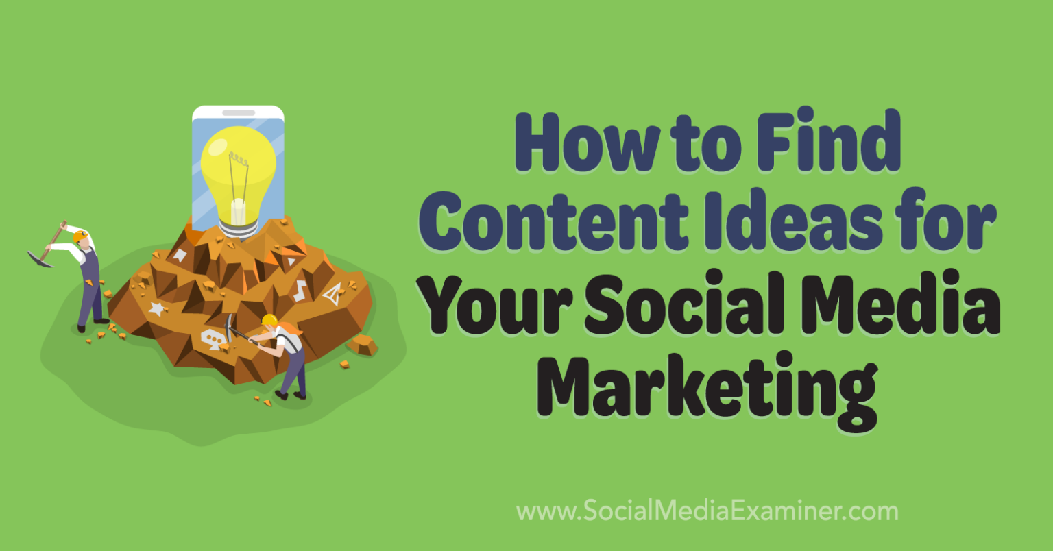 How to Find Content Ideas for Your Social Media Marketing : Social ...