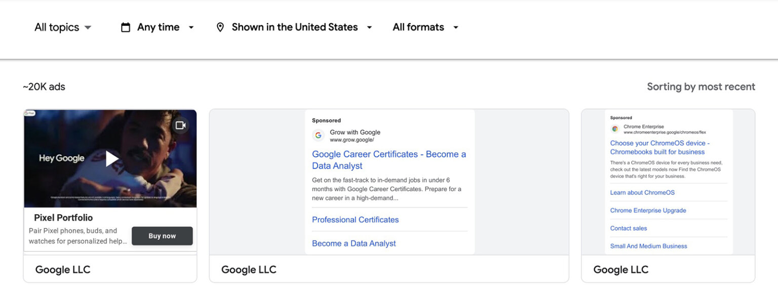How to Research Your Competition With Google Ads Transparency Center ...