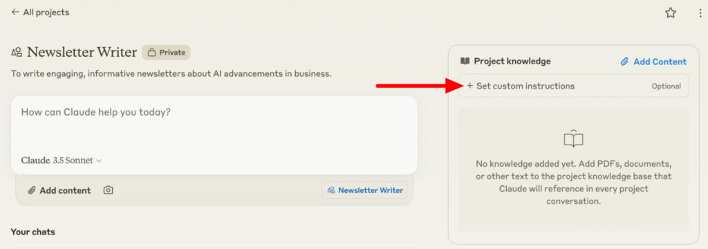 Creating AI Assistants Using Claude Projects : Social Media Examiner