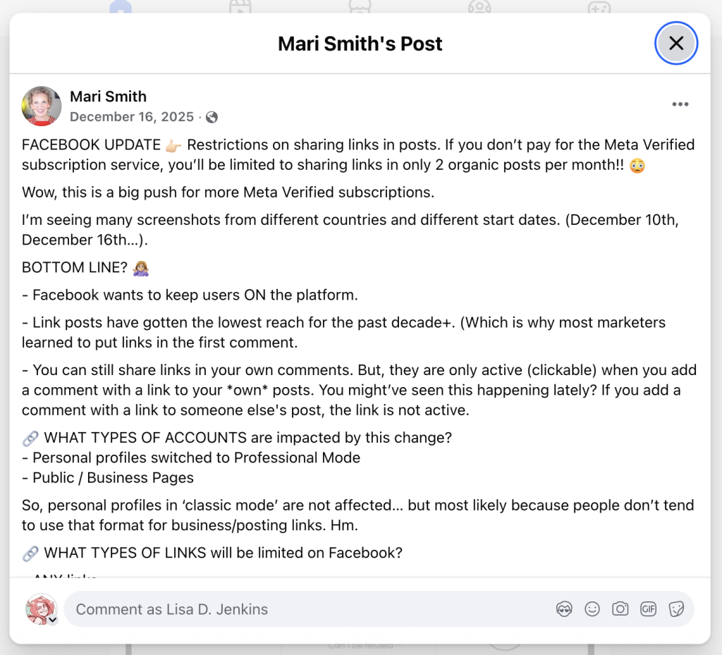 What Facebook's New Link Rules Mean for Your 2026 Strategy : Social ...